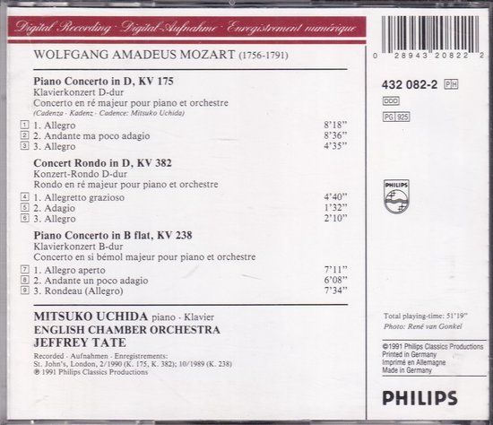 Piano Concertos nos. 5 & 6, Rondo K.382 - Wolfgang Amadeus Mozart - Mitsuko Uchida... | bol
