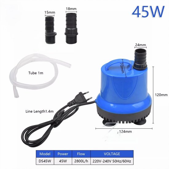 45w submersible drainage pump - with 1m hose - 230V - water pumps ...