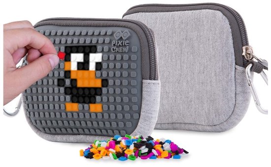 Cosmetisch tasje met ritssluiting, PIXIE CREW, grijs, grijs paneel | bol