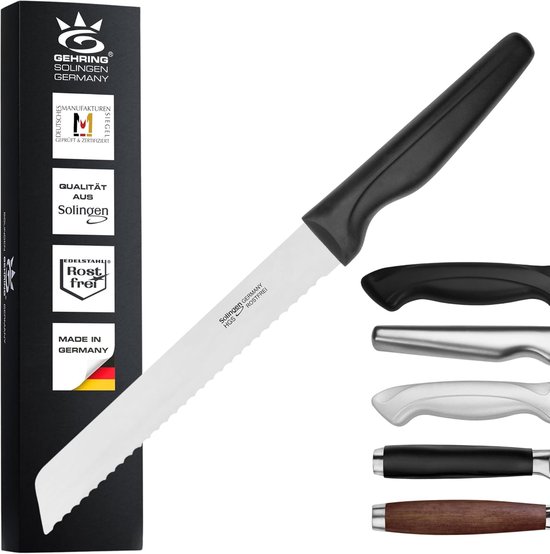 Broodmes 20 cm - Roestvrij, IJsgehard & Scherp Mes voor Perfecte ...