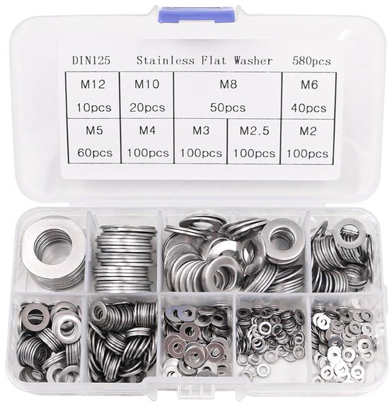 Roestvrij Stalen Sluitringen Schroeven Pakking - Roestvrijstalen Platte ...