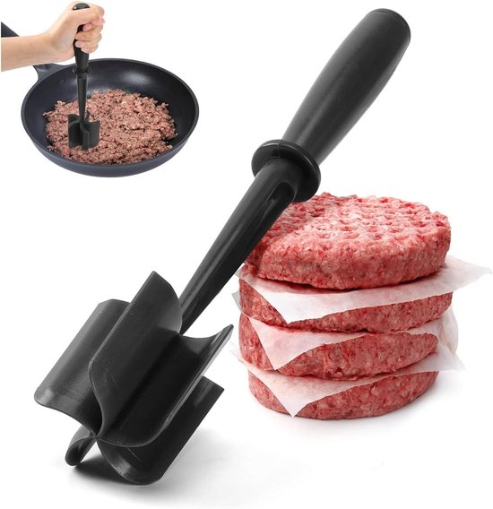 Vleesstamper - 5 gebogen messen - Purreestampers - Keukenhulp - Meat ...