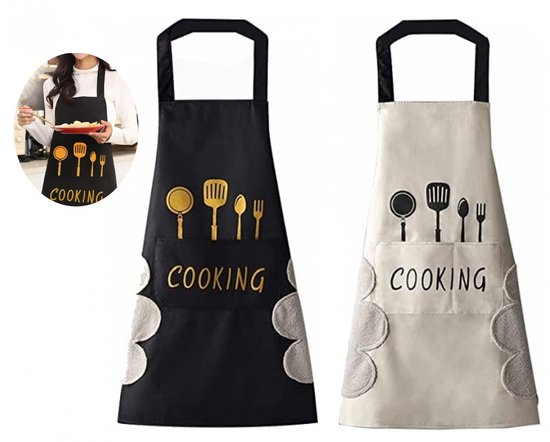Keukenschort - 2 stuks - Dames Kook Schort - voor Dames en Heren ...