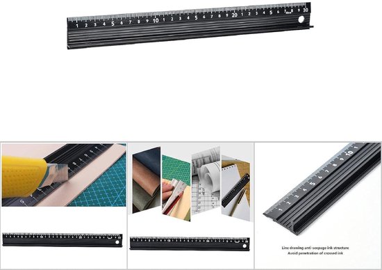 Aluminum Cutting Ruler Measuring Tool for DIY Production (L type 30cm ...