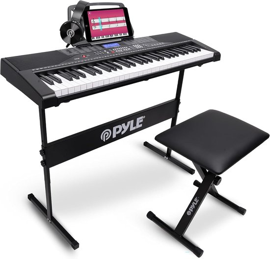 Elektrische Piano met 61 Toetsen - Compact Keyboard met Bluetooth en ...