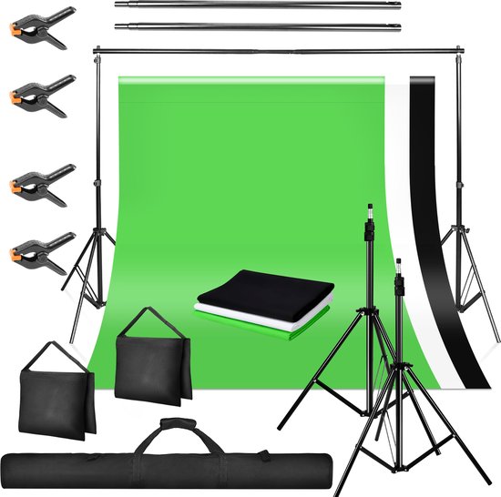 Achtergrondsysteem Green Screen Doek 300x150cm - met Achtergronddoek ...