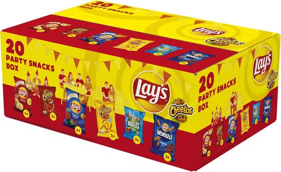 Partybox Chips: 20 Kleine Zakjes met Heerlijke Smaken | bol