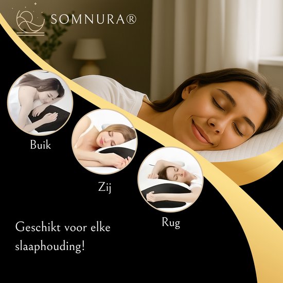 Somnura® Hoofdkussen voor slaapapneu - Tegen nek- & rugklachten - 2026 ...