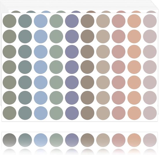 Kleurrijke Ronde Zelfklevende Stippen - 19 mm - Voor Kleurcodering en ...