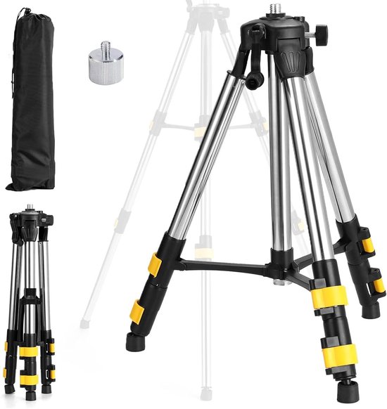 Bouwstatief voor laser- en nivelleringsapparaten - Telescopisch statief ...