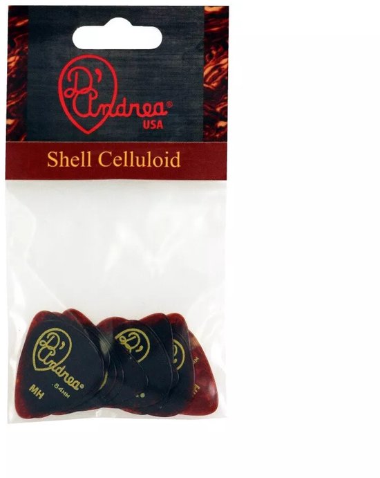 D'Andrea - Shell Celluloid - Plectrum - Medium/Heavy - 12-pack | bol