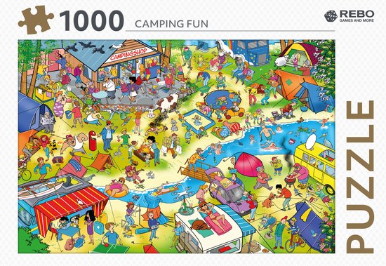 Rebo legpuzzel 1000 stukjes - Camping Fun | bol