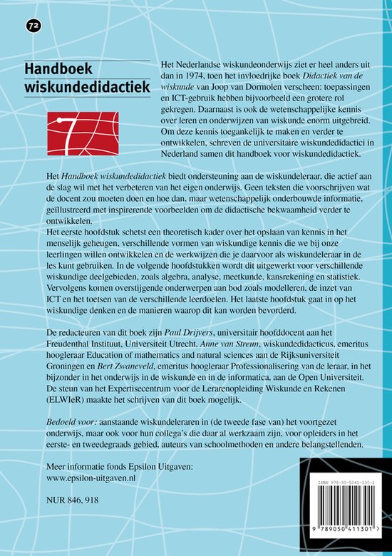 Handboek wiskundedidactiek - Epsilon uitgaven 72 | bol