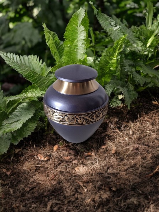 Mini Urn Delphi Engraved Blue 13755B | bol