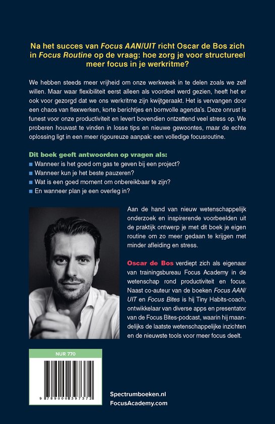 Focus routine, Oscar de Bos | 9789000397372 | Boeken | bol