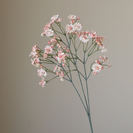 Mini chrysant - lichtroze - zijden bloemen - 3 stelen - onderhoudsvrij ...