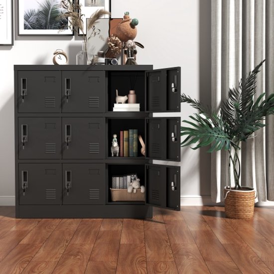 Metalen kluisjes met 9 deuren voor kantoor, sportschool, school en ...