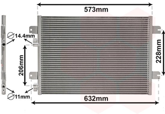 LUCHTCONDENSATOR VOOR DACIA LOGAN SD 2004-2009 8200182361 | bol