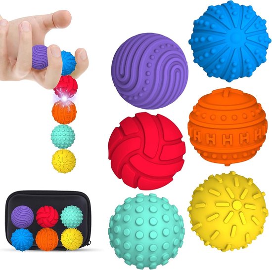 Sensorische Bal Speelgoed - 6 Siliconen Ballen - Magnetische Anti ...