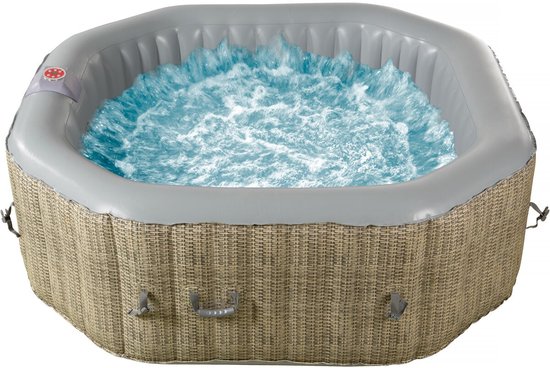 Opblaasbare jacuzzi spa octagonaal " New York " - 6 zits - Lichtgrijs ...