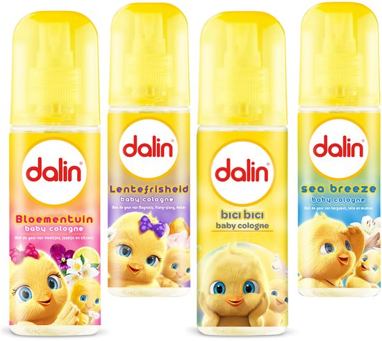 Dalin Baby Cologne 4 x 150 ml Frisse en Zachte Geur voor de Gevoelige ...