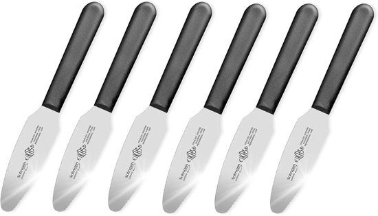 Eikaso Solingen Ontbijtmessen – 2-in-1 Broodmes & Smeermes – Gekartelde ...