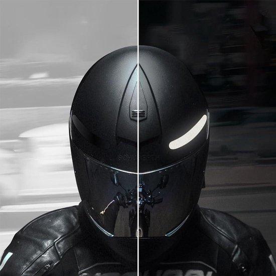 Motorcycle Helmet Black Reflective Stickers Approved Sticker High ...