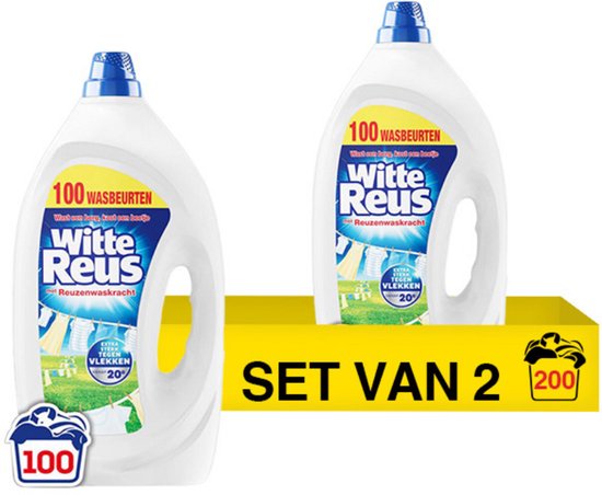Witte Reus Vloeibaar Wasmiddel 4,5L / 100 scoops (2 stuks) | bol