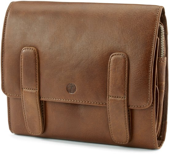 Lucleon - Heren - Bruin Leer Toilettas | bol