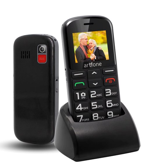 Senioren Mobiel met SOS Knop – Grote Toetsen – Luide Geluidsterkte ...