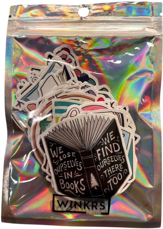50 stickers Boeken/Bibiliotheek/Lezen/Boekenwurm Decoratiestickers ...