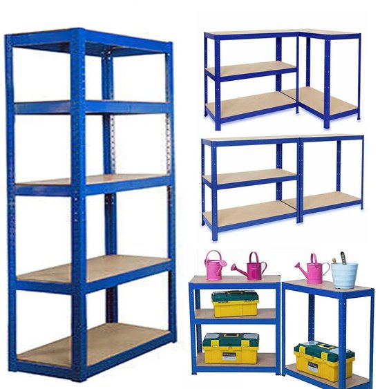 Rumi stelling, stalen rekken voor opslag, boutloze montage, voor garage ...