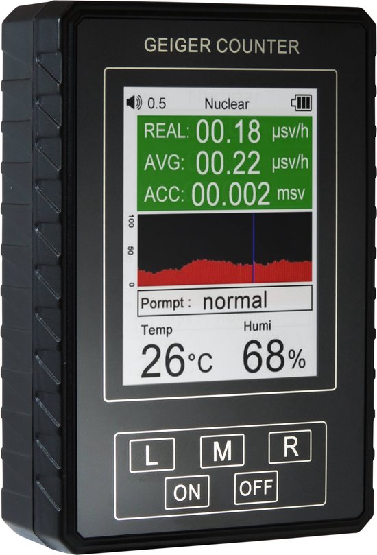 Dparts geigerteller met thermometer en hygrometer - radioactief ...
