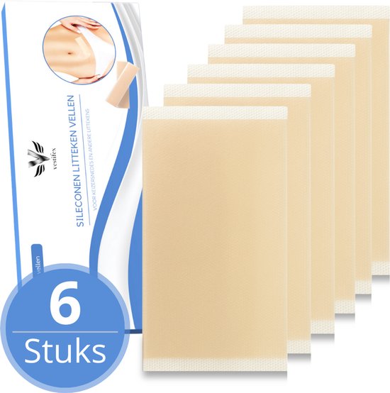 Vestifex® Siliconen Littekenvervager - 6 Stuks - Litteken Pleisters ...