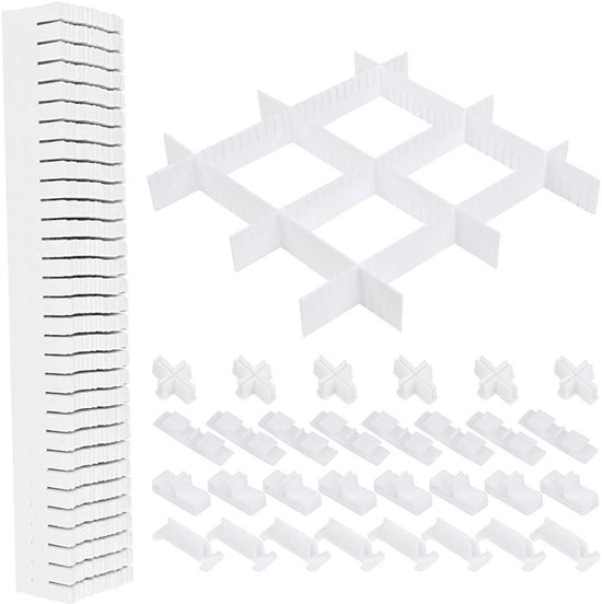 40 Pack Adjustable Drawer Divider Set met Fixing Clips | bol