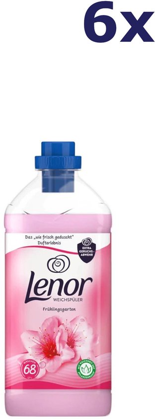 6x Lenor Wasverzachter Spring Garden 68WL, 1,7 l | bol