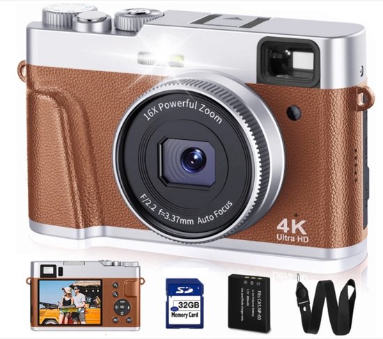 4K Digitale Vlogging Camera met Autofocus - 48MP Anti-Shake Videocamera ...
