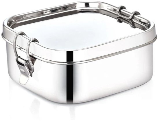 RVS Lunchbox Lekvrij - RVS Broodtrommel - Talli Brooddoos - Kinderen en ...