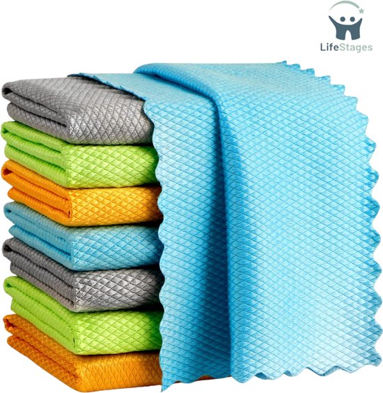 LifeStages - Clean Doekjes Voor Ramen - Microvezel Schoonmaakdoeken ...
