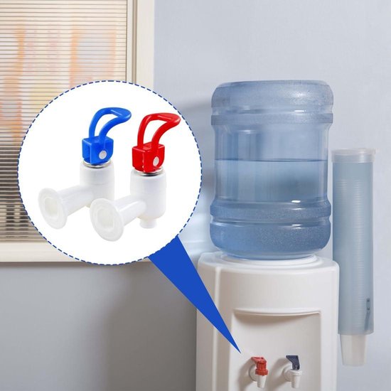 Plastic Water Tap for Refrigerator Drink Dispenser - 2 Pcs White | bol