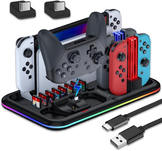 5-in-1 Switch Oplaadstation - Geschikt voor Nintendo Switch Docking Station - Oplader... | bol