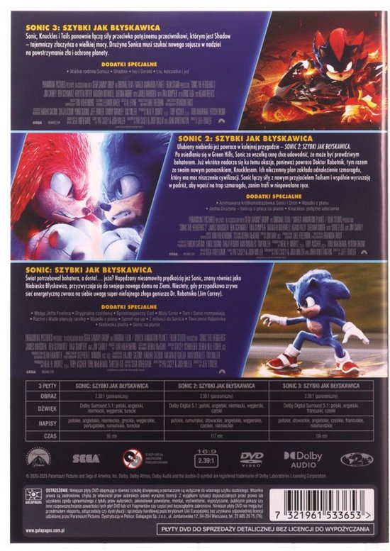 Sonic the Hedgehog 3 [3DVD] (Dvd), Jim Carrey | Dvd's | bol