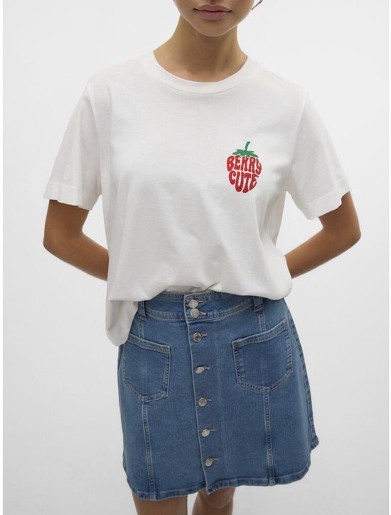 VERO MODA - VMBERTA METTE SS TOP BOX JRS - Dames - T-shirts | bol