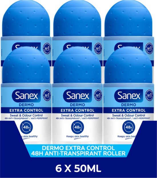 Sanex Deo Roll-on – Dermo Extra Control 50 ml (6 stuks) | bol