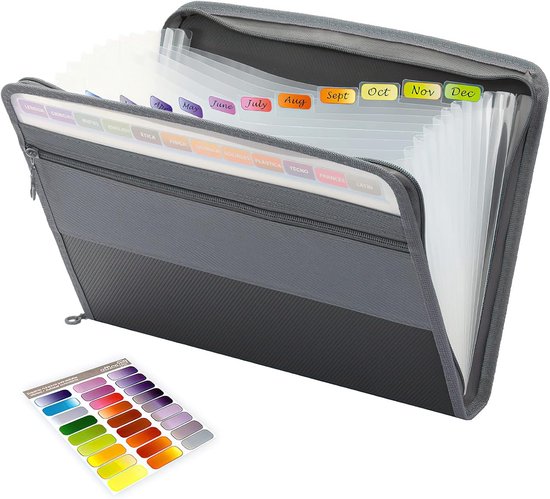 Projectmap - Uitvouwbare Dossiermap Met Tabs - 13 Vakken - A4 ...