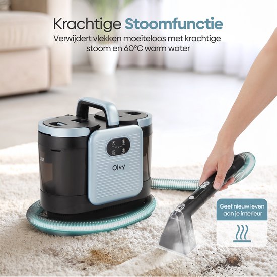 Olvy Tapijtreiniger PRO - Stoomreiniger - Meubelreiniger - 100° Stoom ...