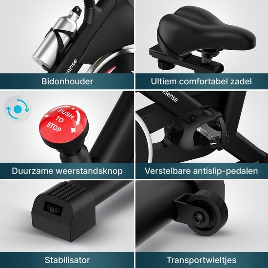 Flowsense Hometrainer Velair One - Fitness Fiets - Home Trainer met ...