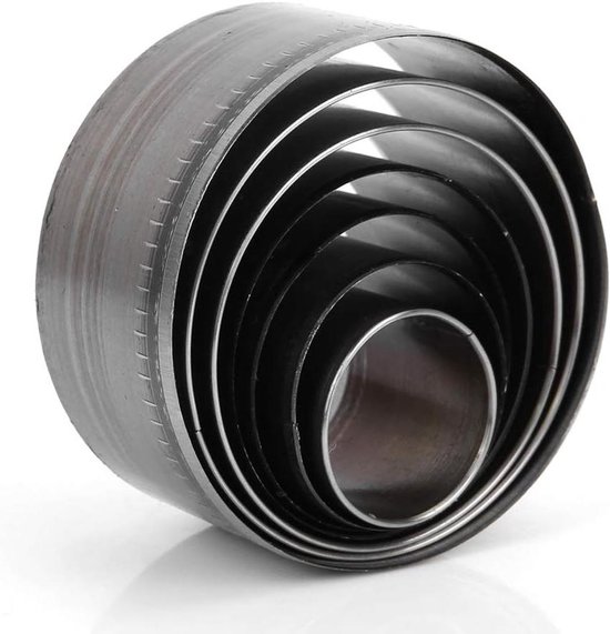 Zeven-delige Lederen Ponsen Set voor DIY Ronde Vormen met Cirkel Cutter ...