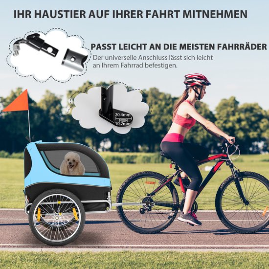 COSTWAY Dieren Fietskar, Fietskar voor kleine en Middelgrote Honden ...