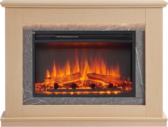 Elektrische Open Haard met 3D Vlameffect en Verwarming - Led ...